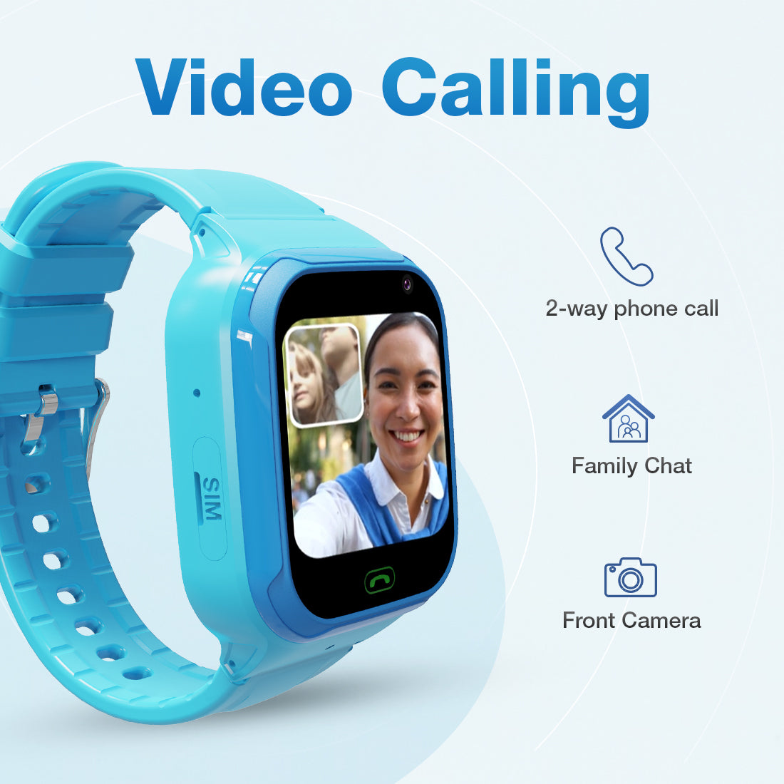 Smart Watch Phone 4G LTE with Video Calling & Live Tracking